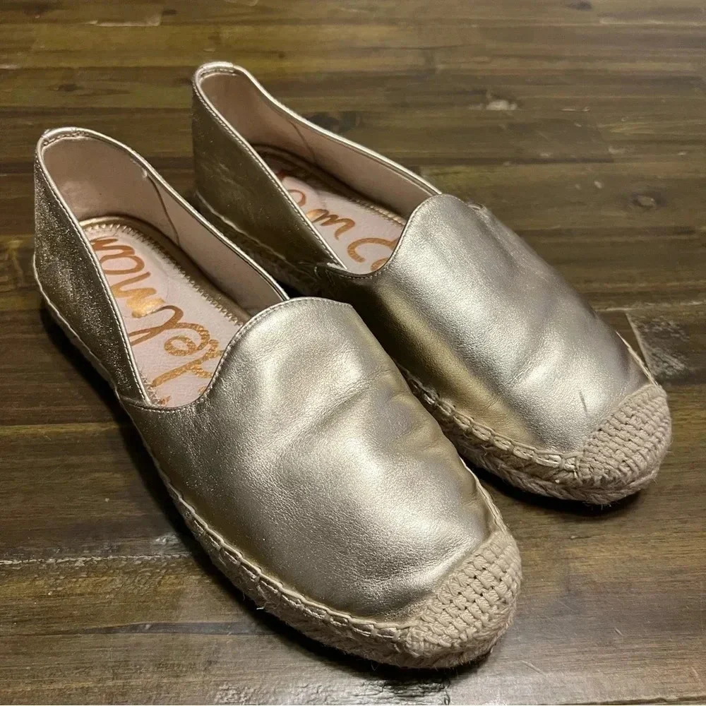 Sam Edelman | Shoes | Sam Edelman Gold Kesia Slip On Spadrilles | Poshmark